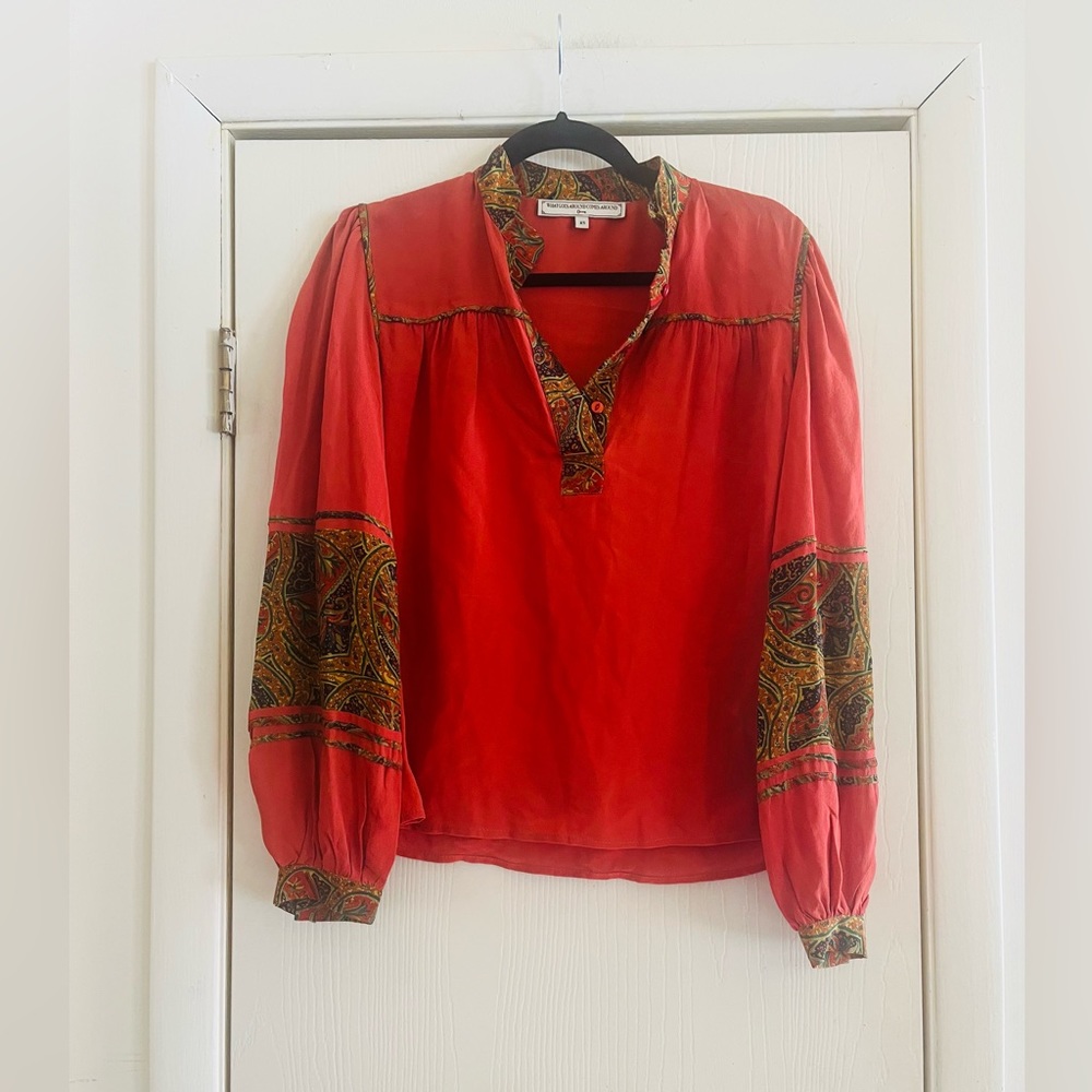 100% Silk 40s Crepe Woman’s Boho Folk Peasant 70s Sty… - Gem